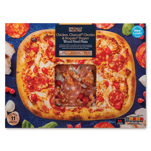 Chicken, Chorizo & Roquito Pepper Wood Fired Sourdough Pizza | ALDI UK